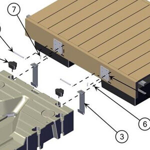 EZ Dock Adapter Hinge kit (Pair) | FWM Docks & EZ Dock Northeast