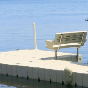 EZ Dock Poly Bench Kit with Arms | FWM Docks & EZ Dock Northeast