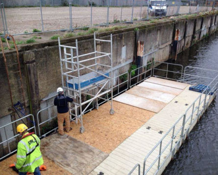 Industrial Work Platform / Barge | FWM Docks & EZ Dock Northeast