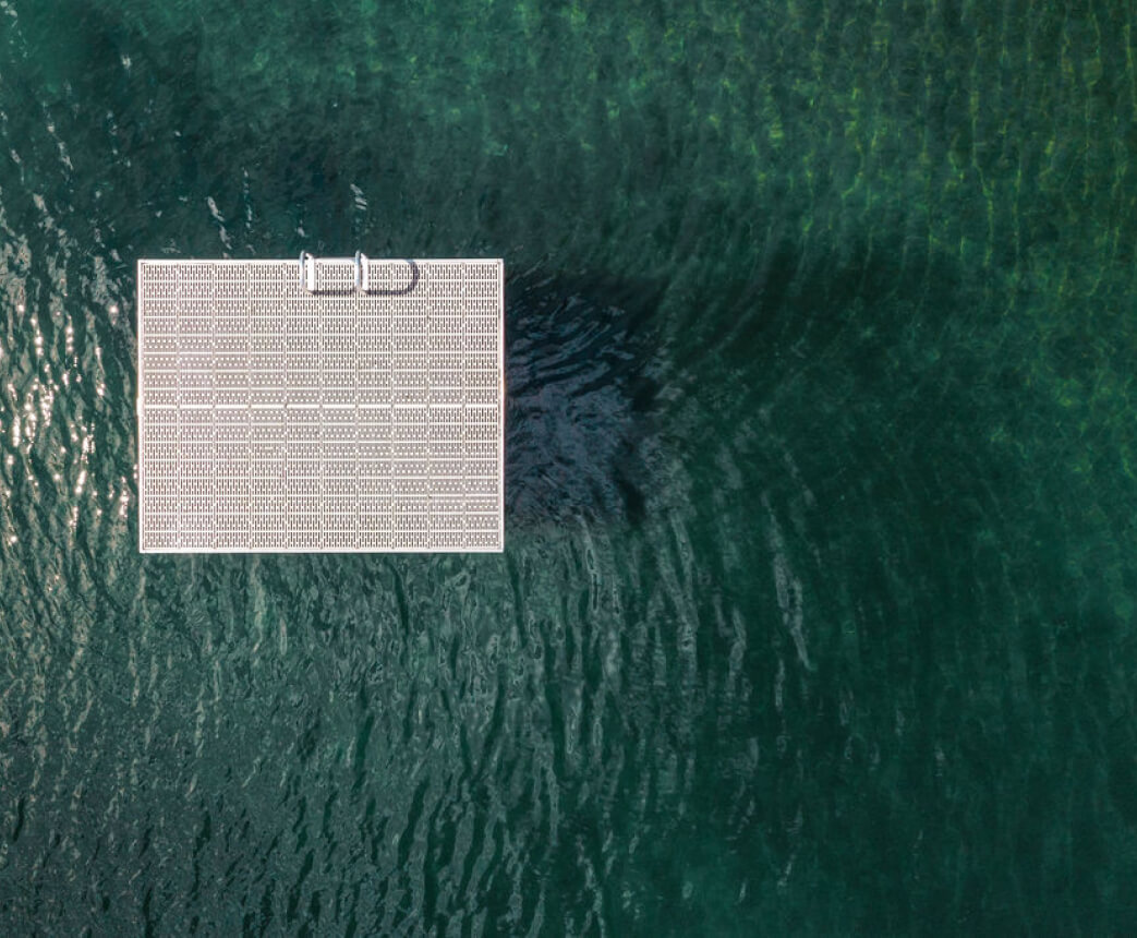 Floating Swim Dock Platform Plans for Lakes | Aluminum Swim Raft Kits