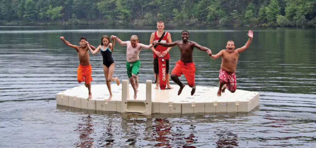 Floating Swim Dock Platform Plans for Lakes | Aluminum Swim Raft Kits